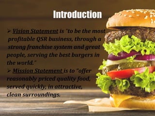 Burger king hr policies and own hr policies in imaginary restaurant | PPT