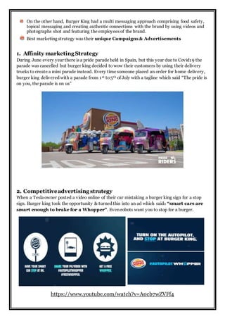 Burger king -Marketing startegies | DOCX