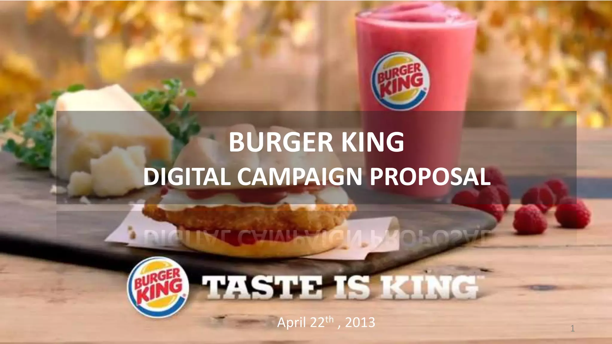 Burger King Digital Campaign Proposal | PPTX