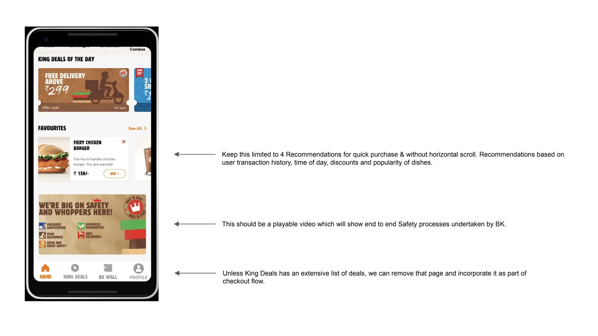 Design and Flow of sample Burger King app | PPTX
