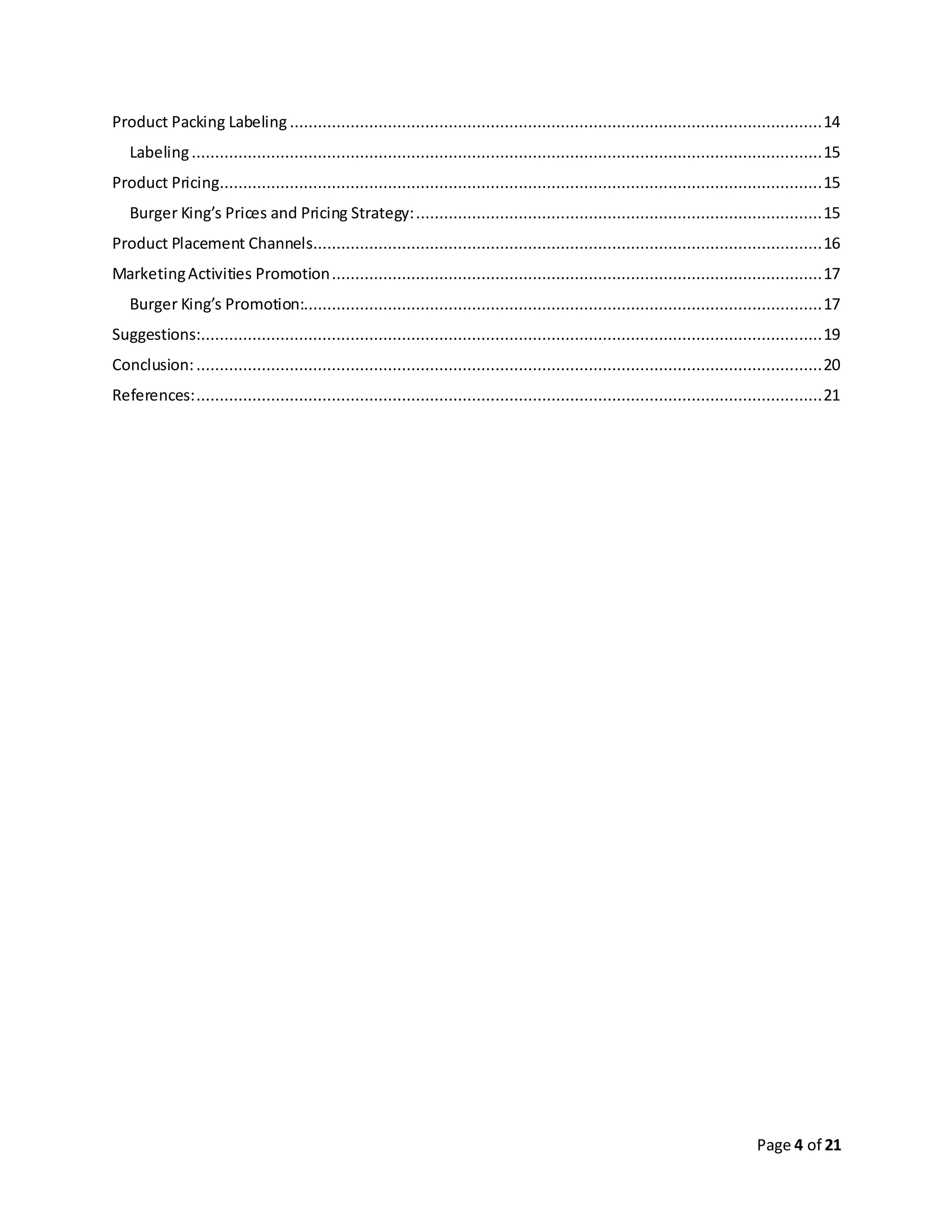 Burger king (Project Presentation Report) | DOCX