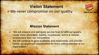 Burger king project Presentation | PPTX