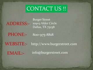 Burger street | PPTX