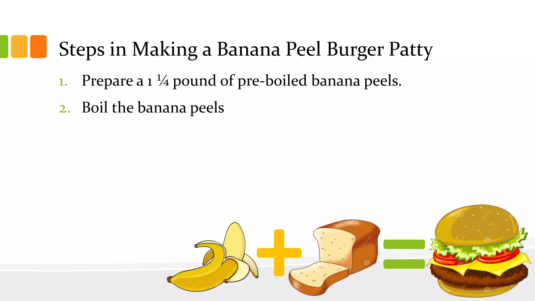 Burger with banana peel patty | PPTX
