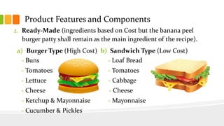 Burger with banana peel patty | PPTX