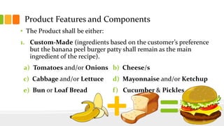 Burger with banana peel patty | PPTX