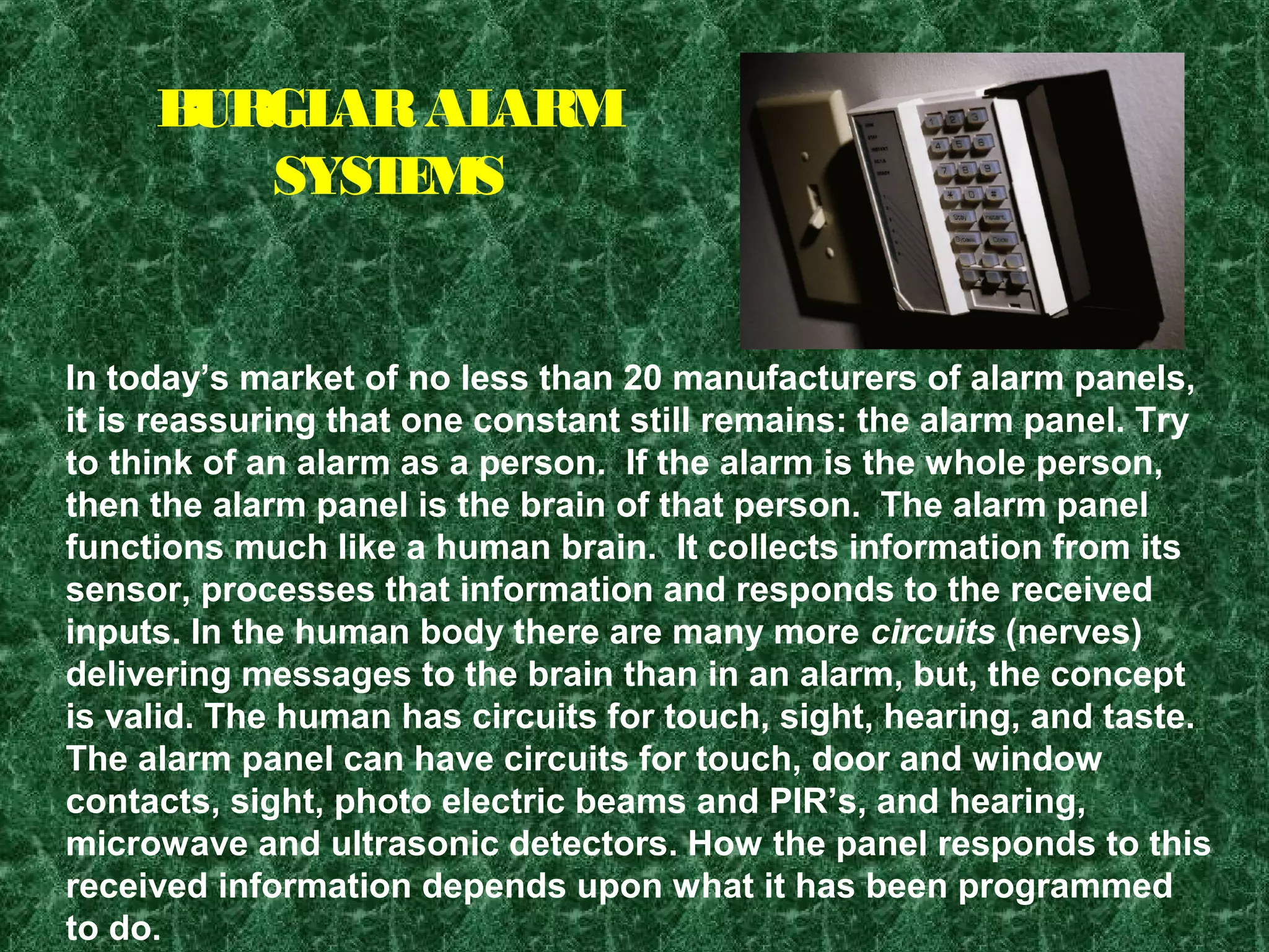 Burglar alarm basics-1 | PPT