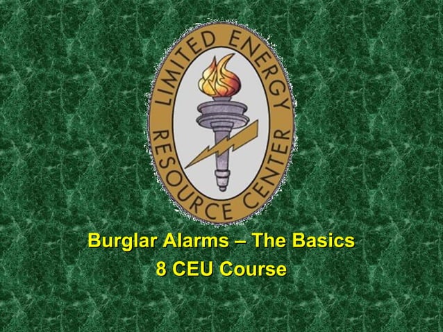 Burglar alarm basics-1 | PPT