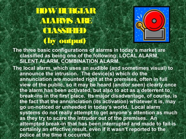 Burglar alarm basics-1 | PPT