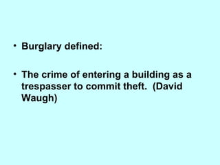 Burglary | PPT