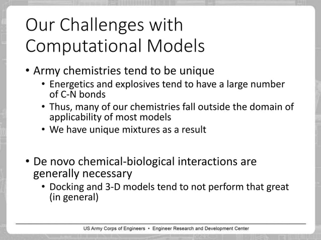 Perspective on the US Army's Uses for Predictive Models of Acute Oral ...