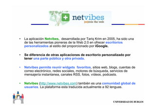NETVIBES : Mashups - Plataforma colaborativa para bibliotecas | PDF