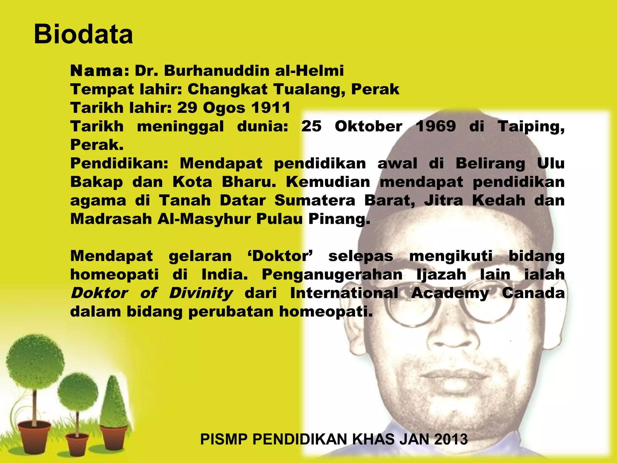 Burhanuddin helmi | PPT