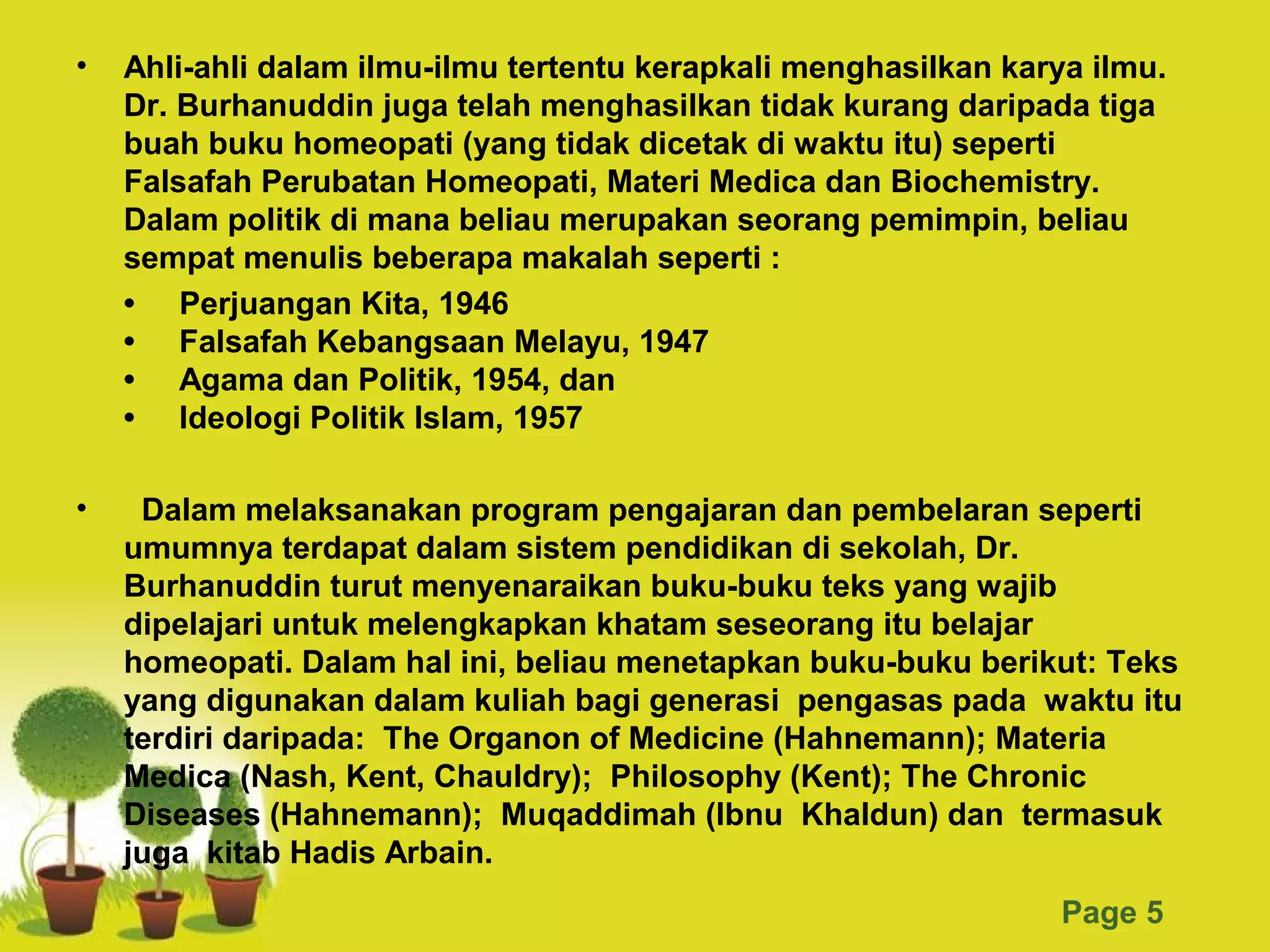 Burhanuddin helmi | PPT