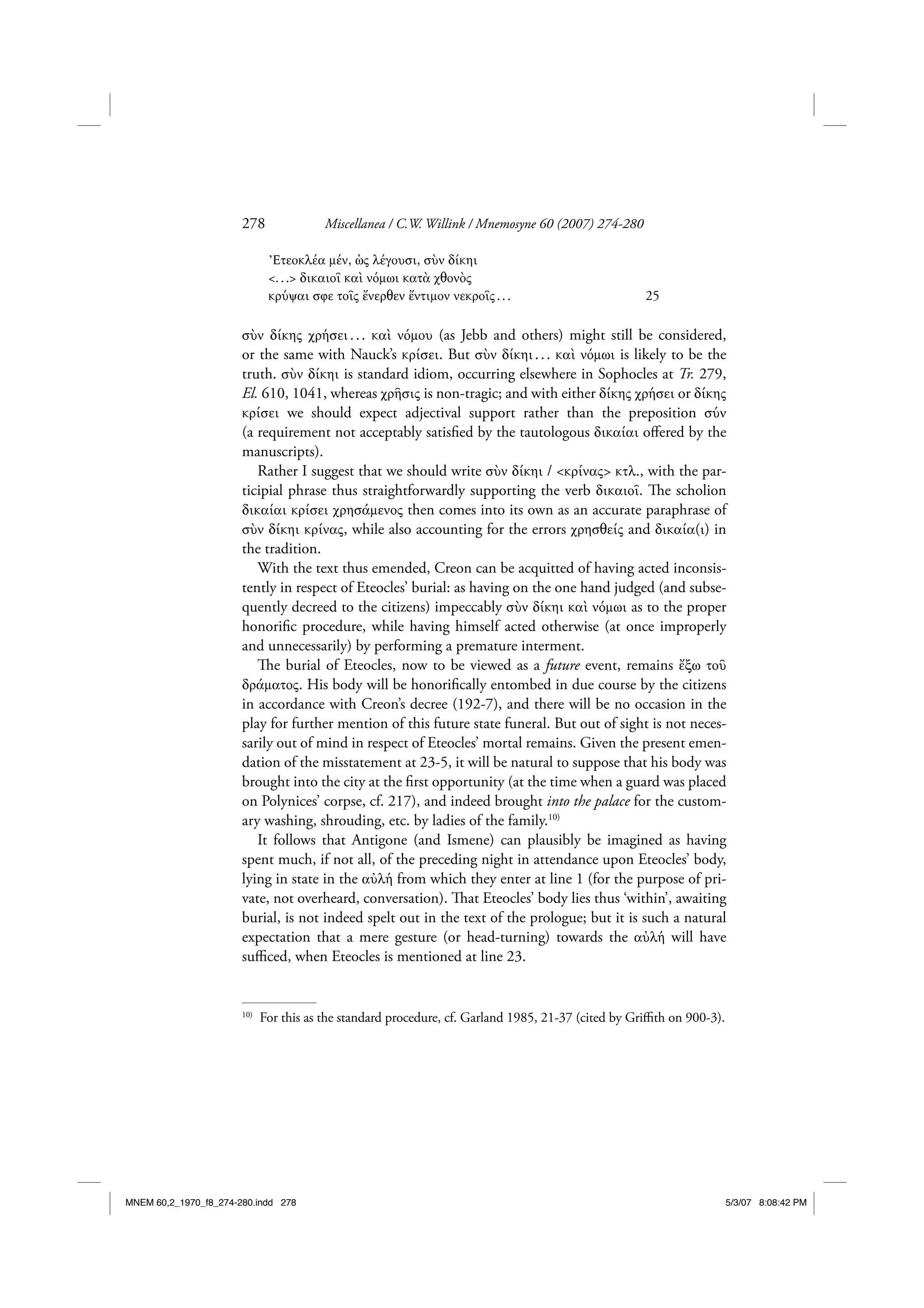The Burial of Eteocles | PDF