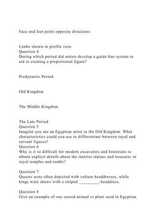 Burial ArtAncient Egyptian tombs contained art to help the soul tr.docx ...
