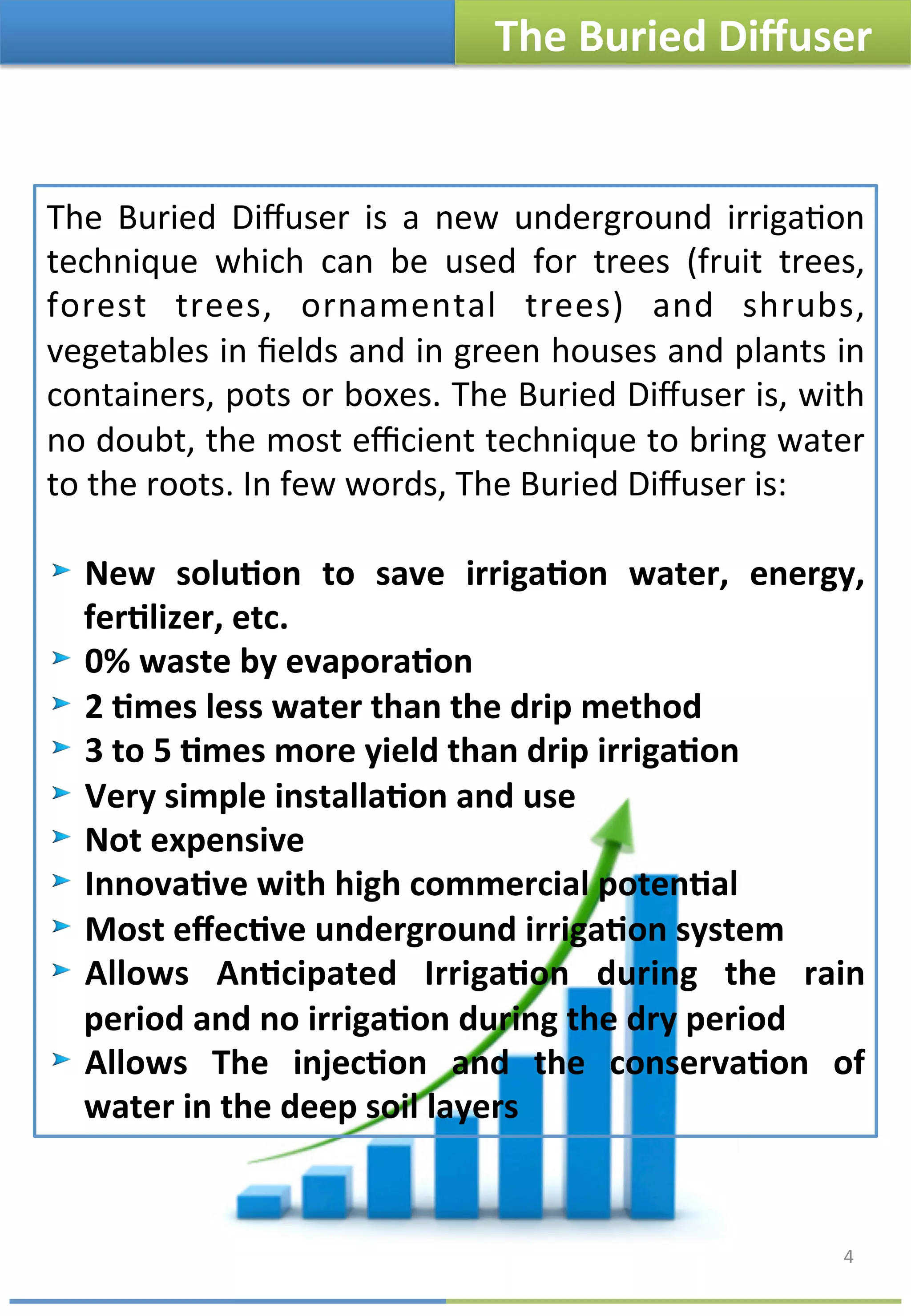 Buried diffusers-advantages-compared-with-the-drip-irrigation | PDF