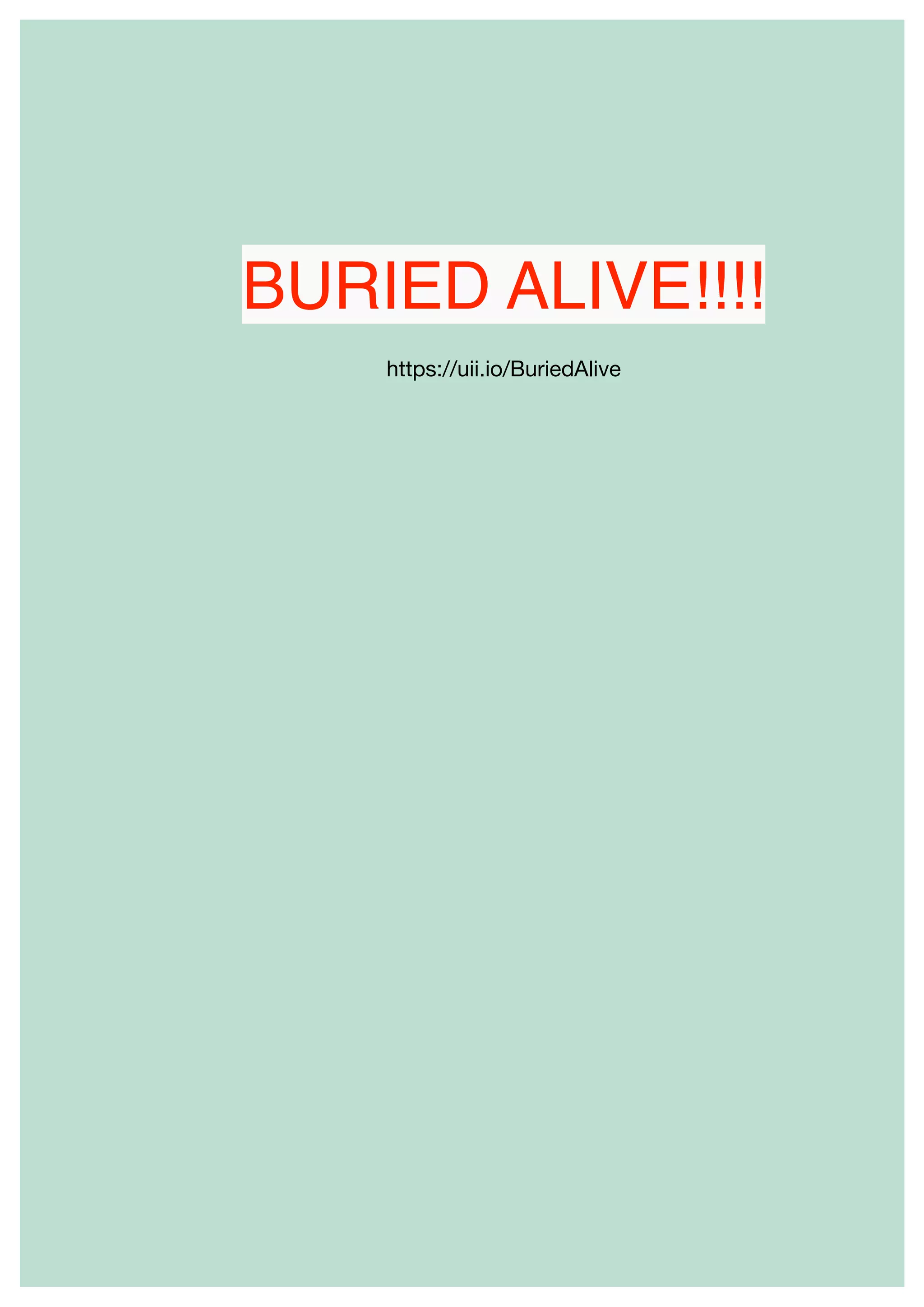 Buried alive | PDF
