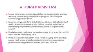 Konsep Resistensi dalam Manajemen Perubahan Pendidikan | PPTX