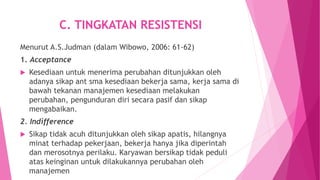 Konsep Resistensi dalam Manajemen Perubahan Pendidikan | PPTX