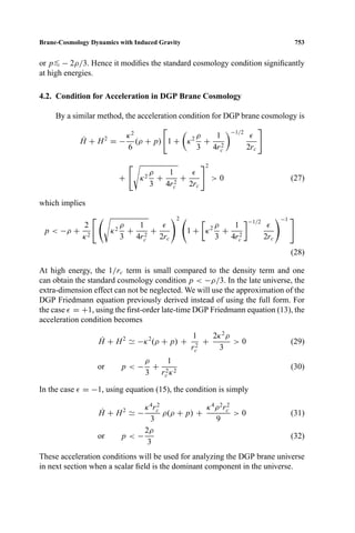 Burin braneworld cosmological effect with induced gravity | PDF