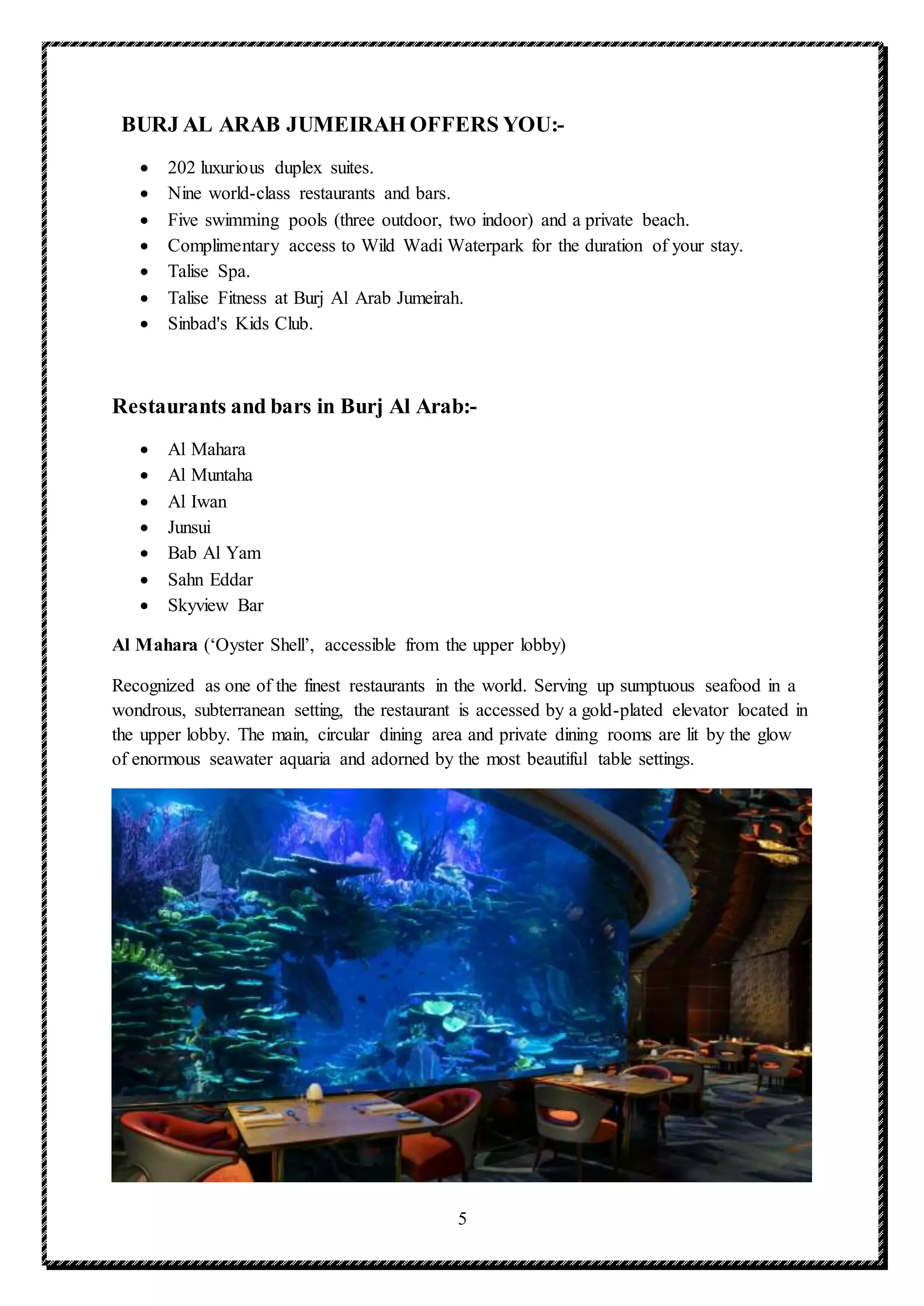 Burj al arab hotel case study | DOCX