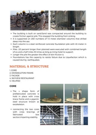 BURJ AL ARAB Presentation on Structural System | PDF
