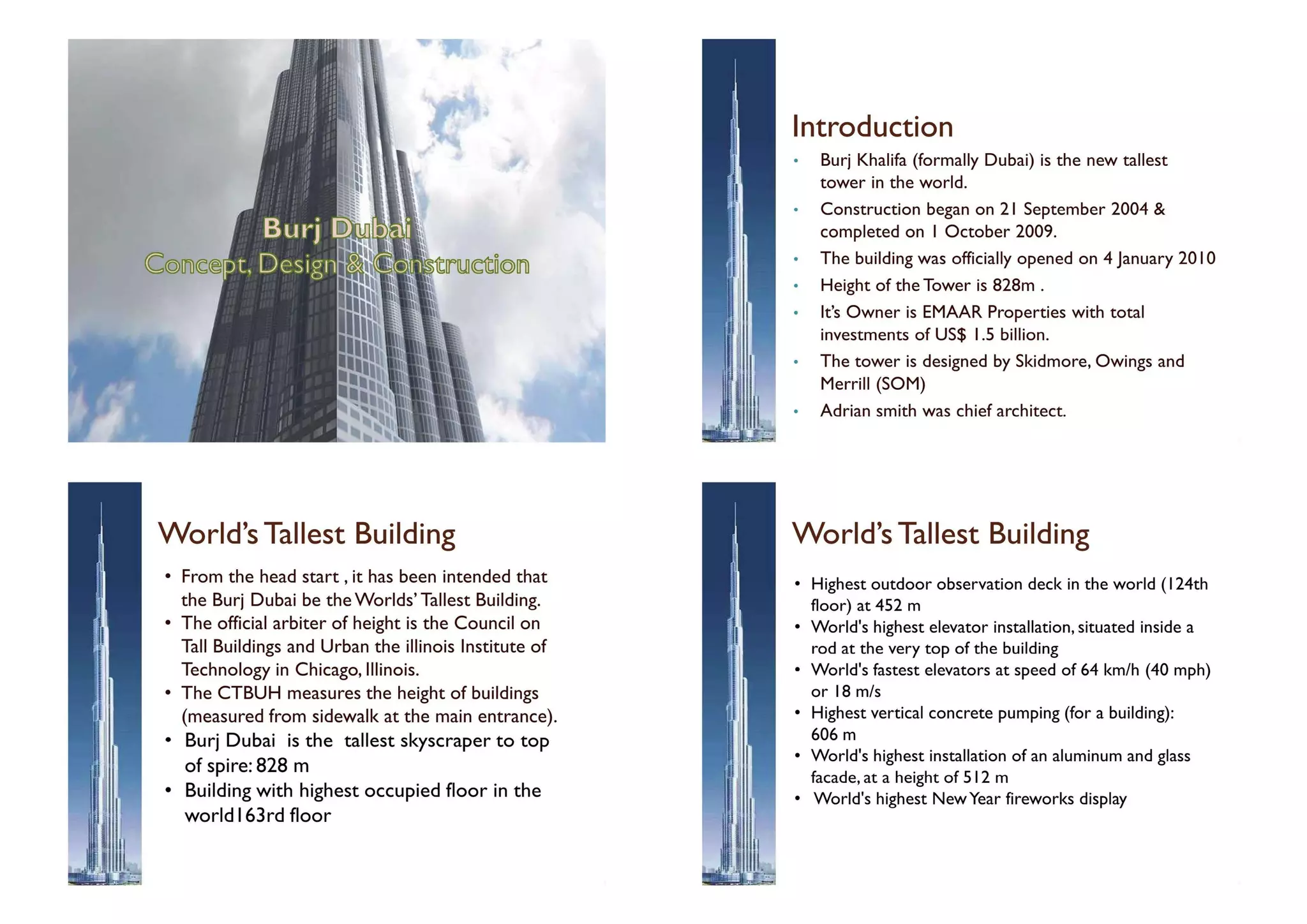 Burj dubai design and construction | PDF