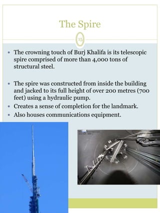 Burj khalifa , its engineering as well as architectural features and ...