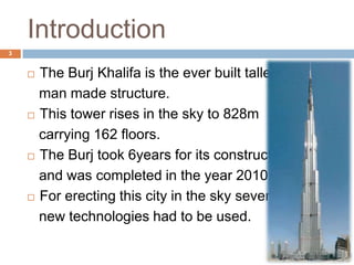 Burj khalifa-mode of construction | PPT