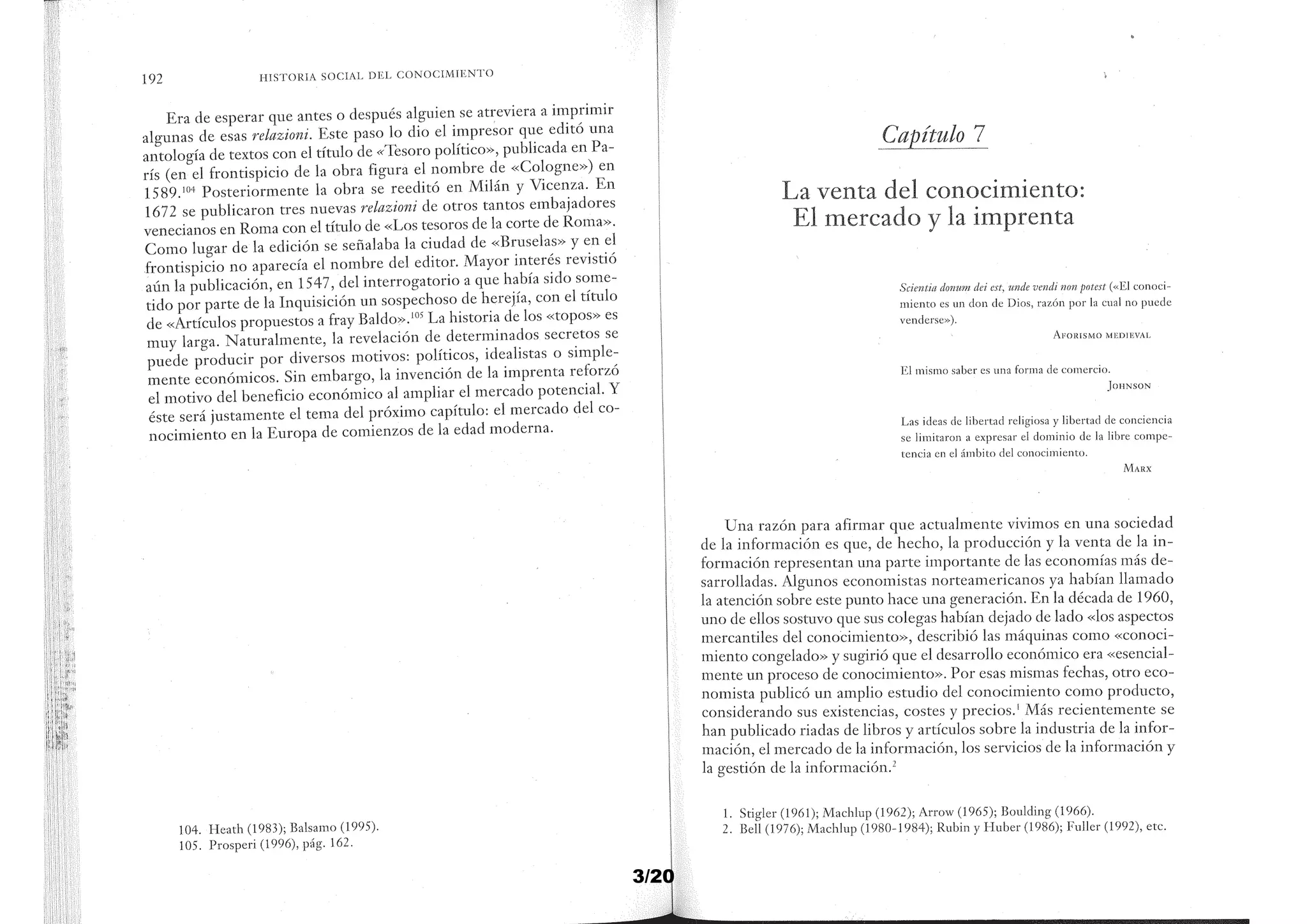Burke historia social del conocimiento (cap 7) | PDF