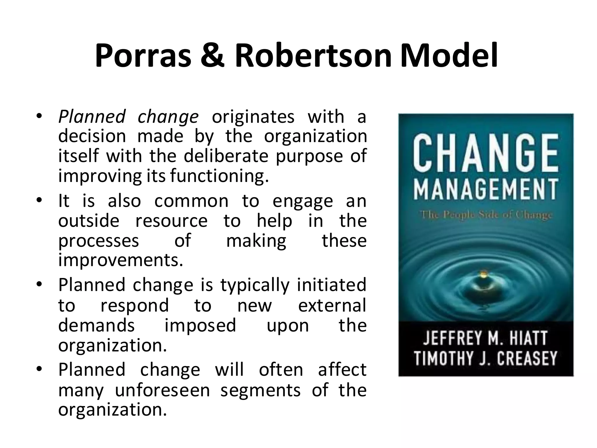 Burke litwin & Porras Robertson change model | DOCX