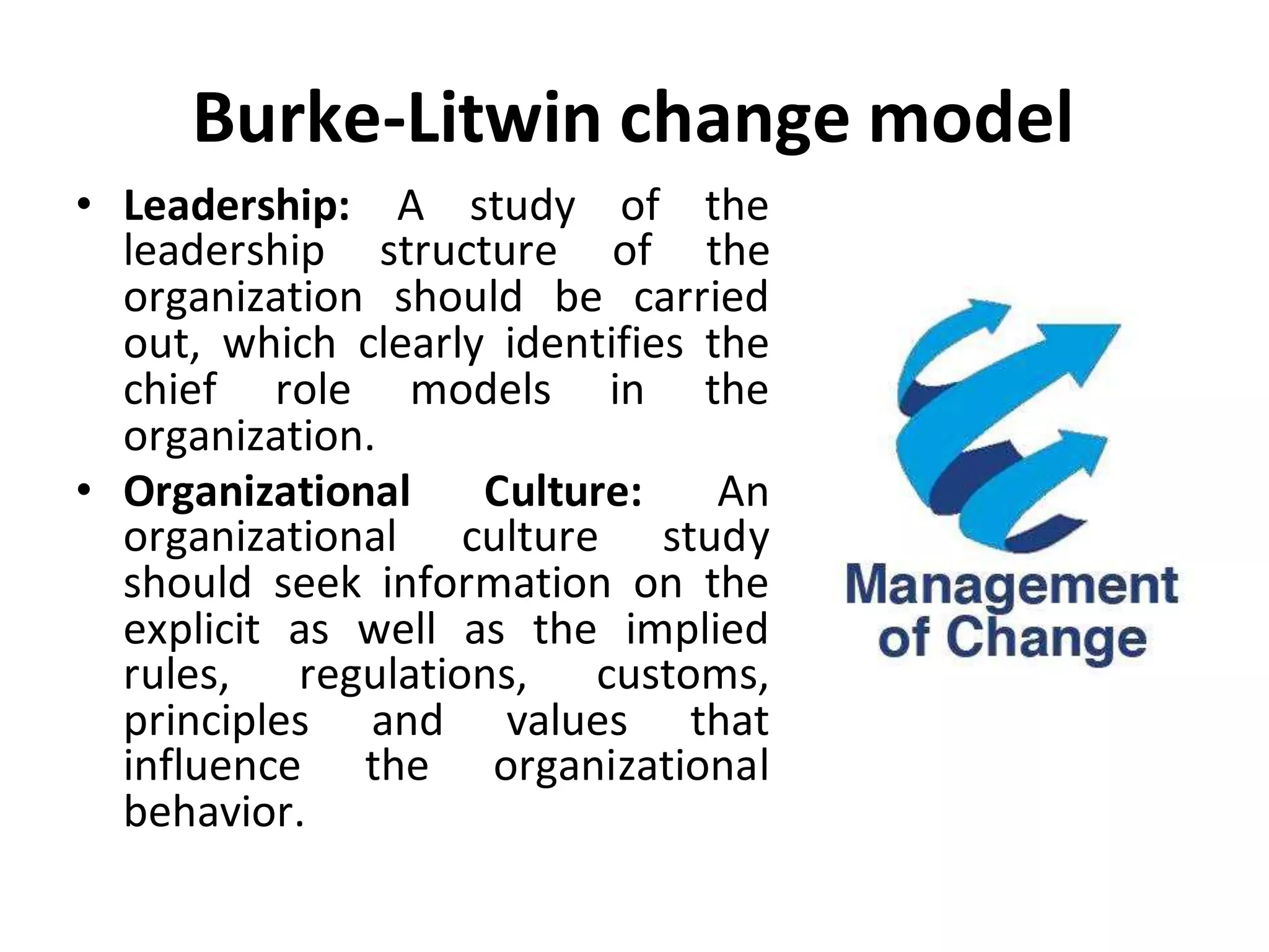 Burke litwin & Porras Robertson change model | DOCX