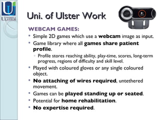 Serious games for upper limb rehabilitation following stroke | PPT