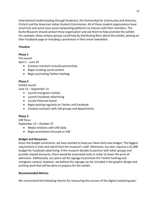 Burke museumdigitalmarketingplan | PDF