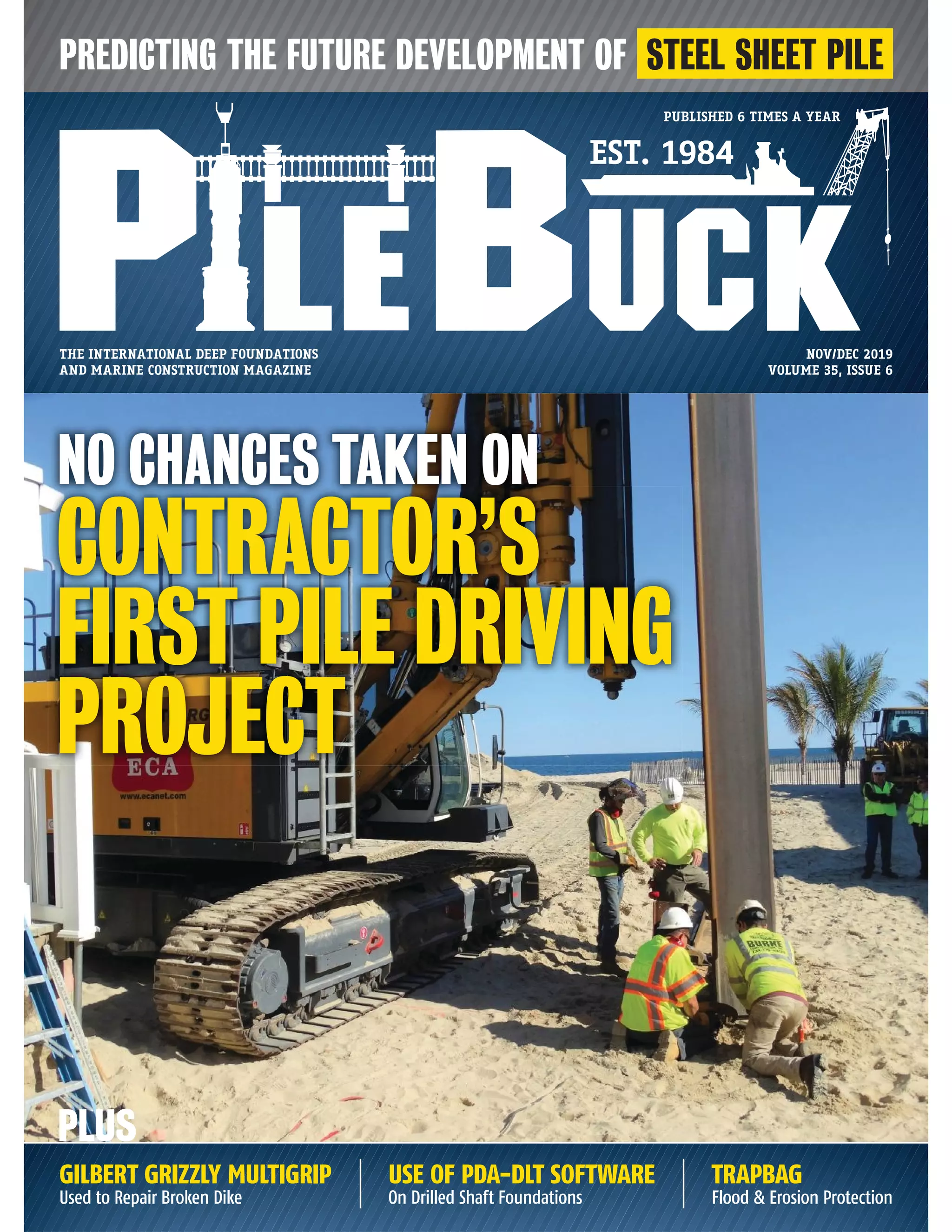 Pile Buck Magazine Cover Story Burke seawall story pile buck vol. 35 no ...