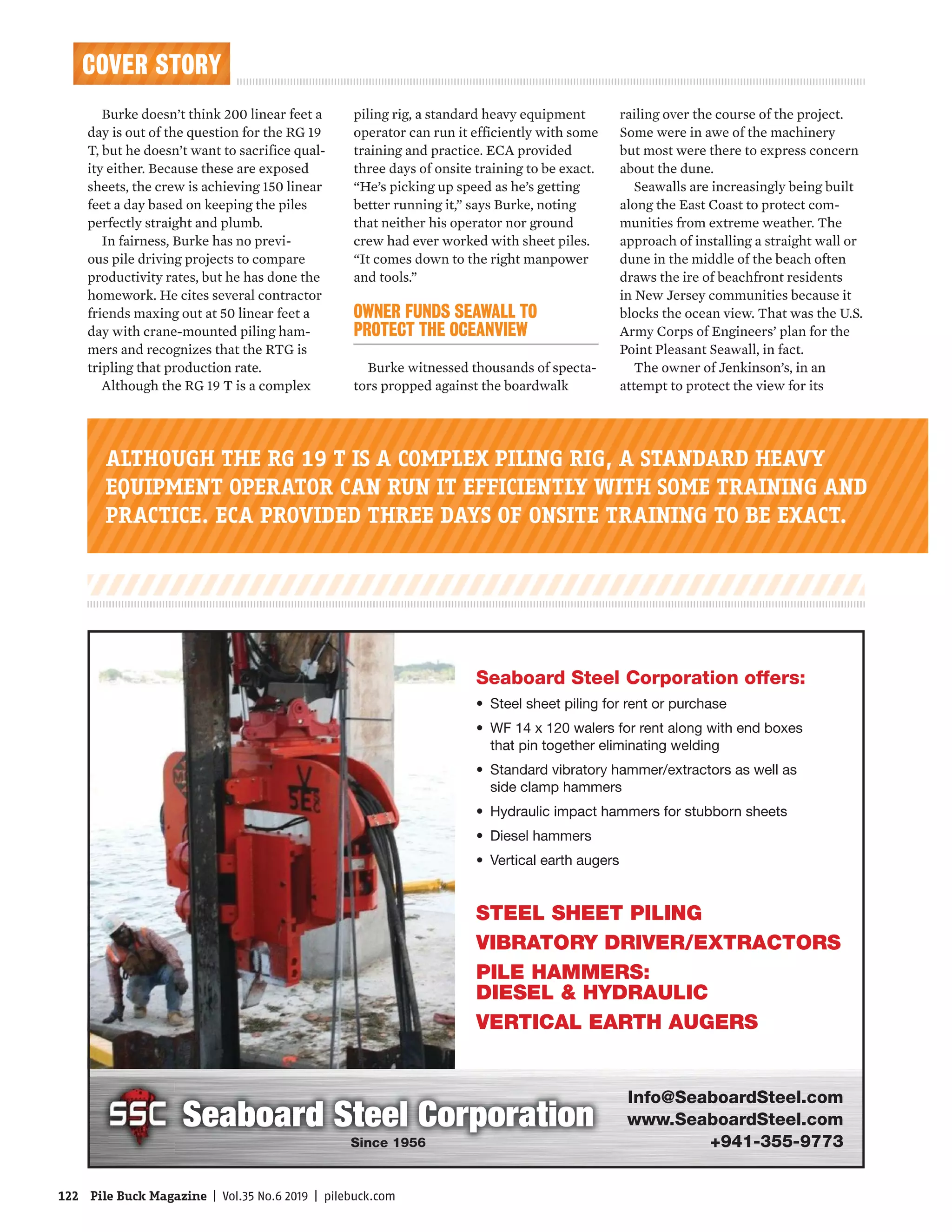 Pile Buck Magazine Cover Story Burke seawall story pile buck vol. 35 no ...