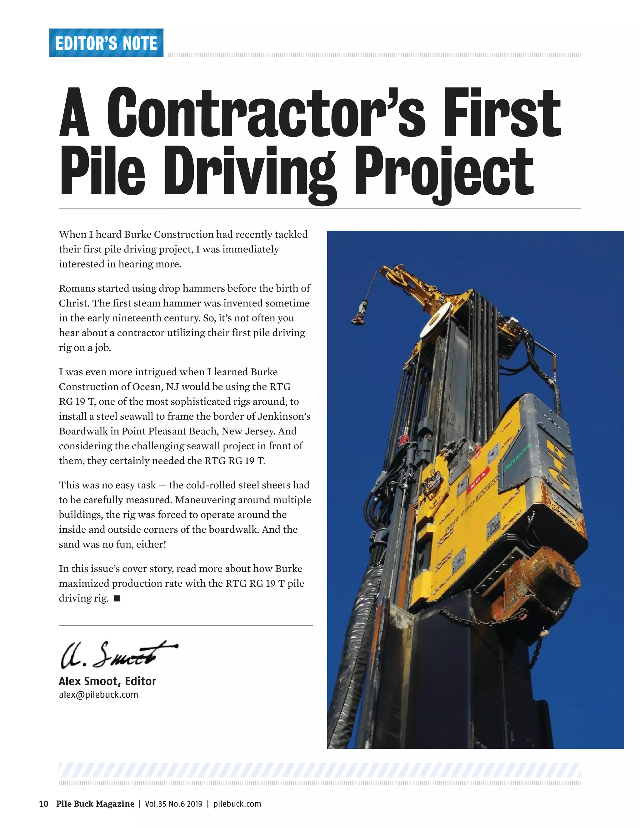 Pile Buck Magazine Cover Story Burke seawall story pile buck vol. 35 no ...