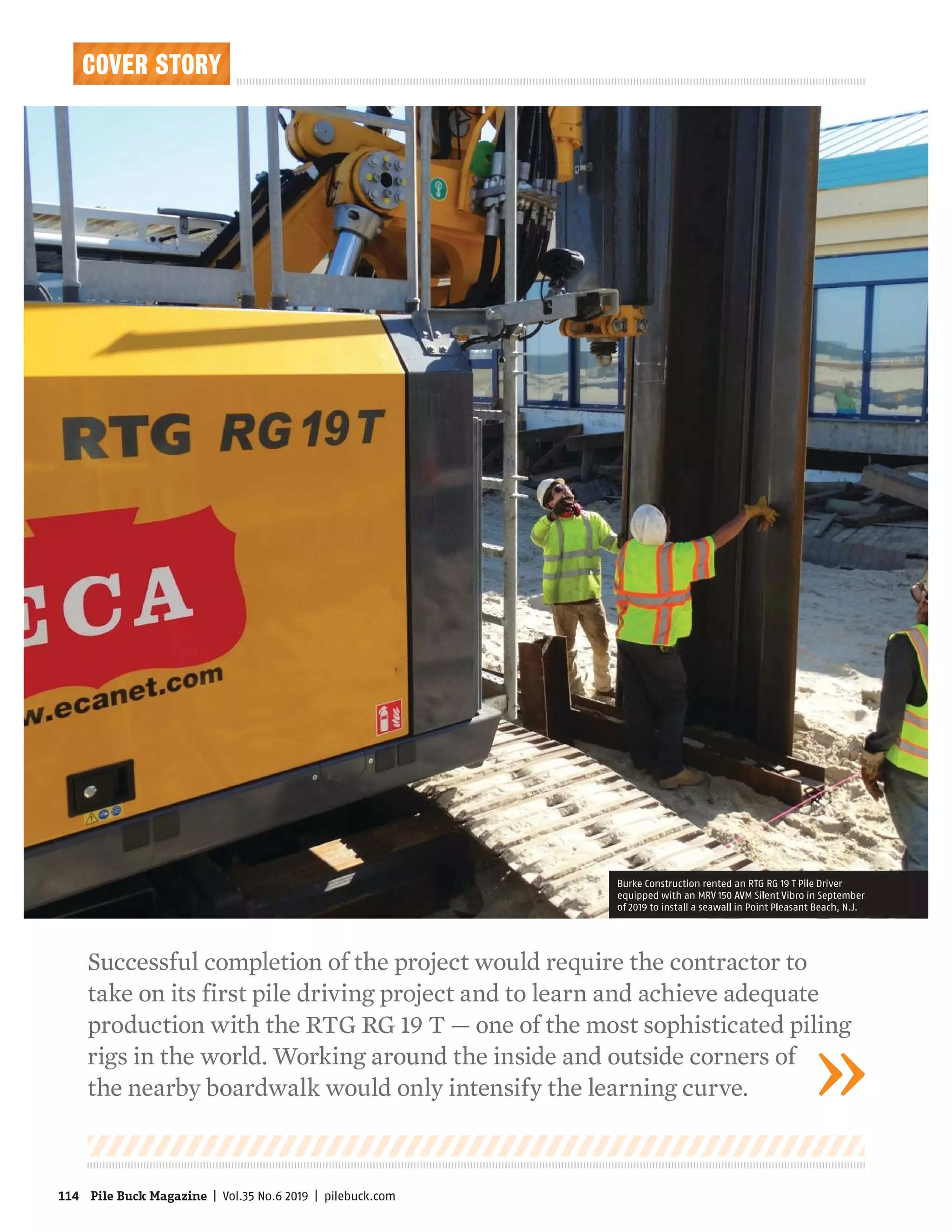 Pile Buck Magazine Cover Story Burke seawall story pile buck vol. 35 no ...