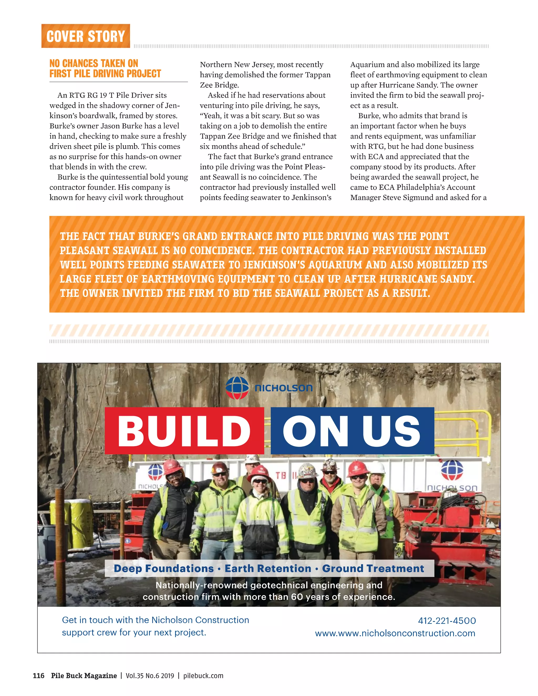 Pile Buck Magazine Cover Story Burke seawall story pile buck vol. 35 no ...