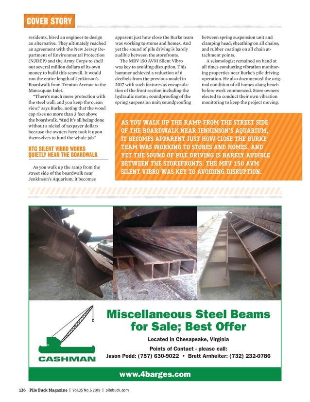 Pile Buck Magazine Cover Story Burke seawall story pile buck vol. 35 no ...