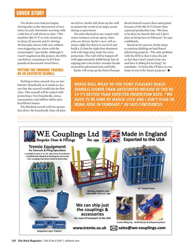 Pile Buck Magazine Cover Story Burke seawall story pile buck vol. 35 no ...