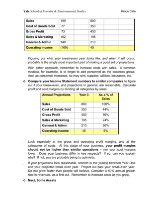 Burke workshop doing financial projections | PDF