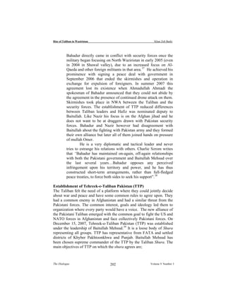 Rise of Taliban in waziristan | PDF