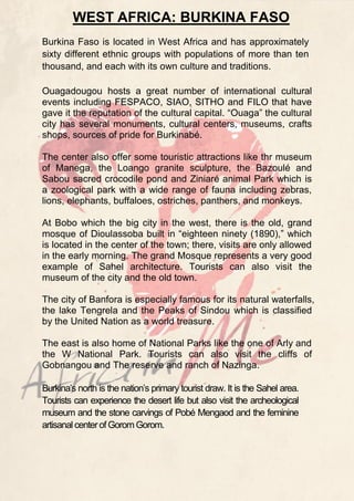 Country Description - Burkina | PDF