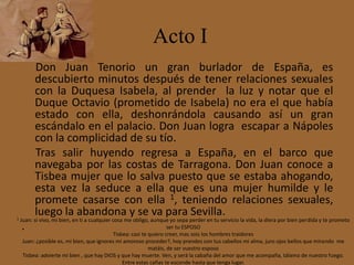Burlador de sevilla | PPTX