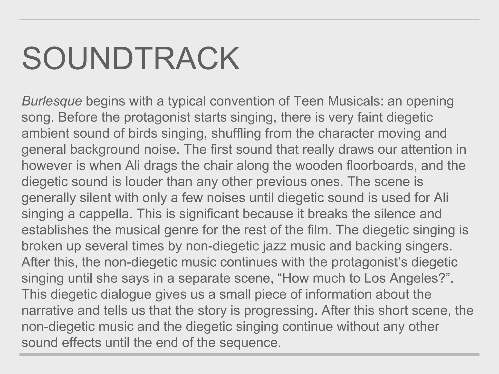 'Burlesque' - Opening Sequence Analysis | PPT