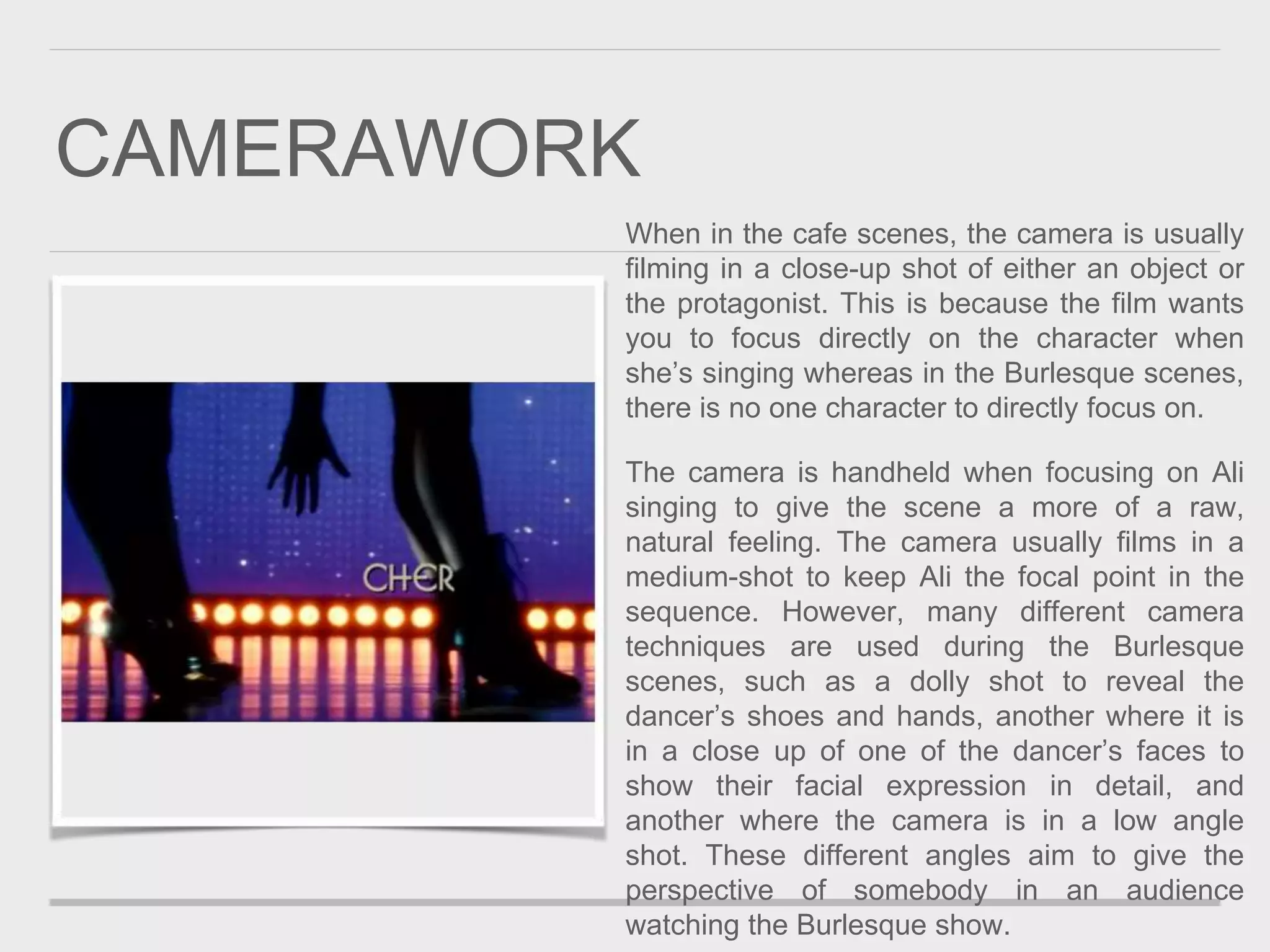 'Burlesque' - Opening Sequence Analysis | PPT