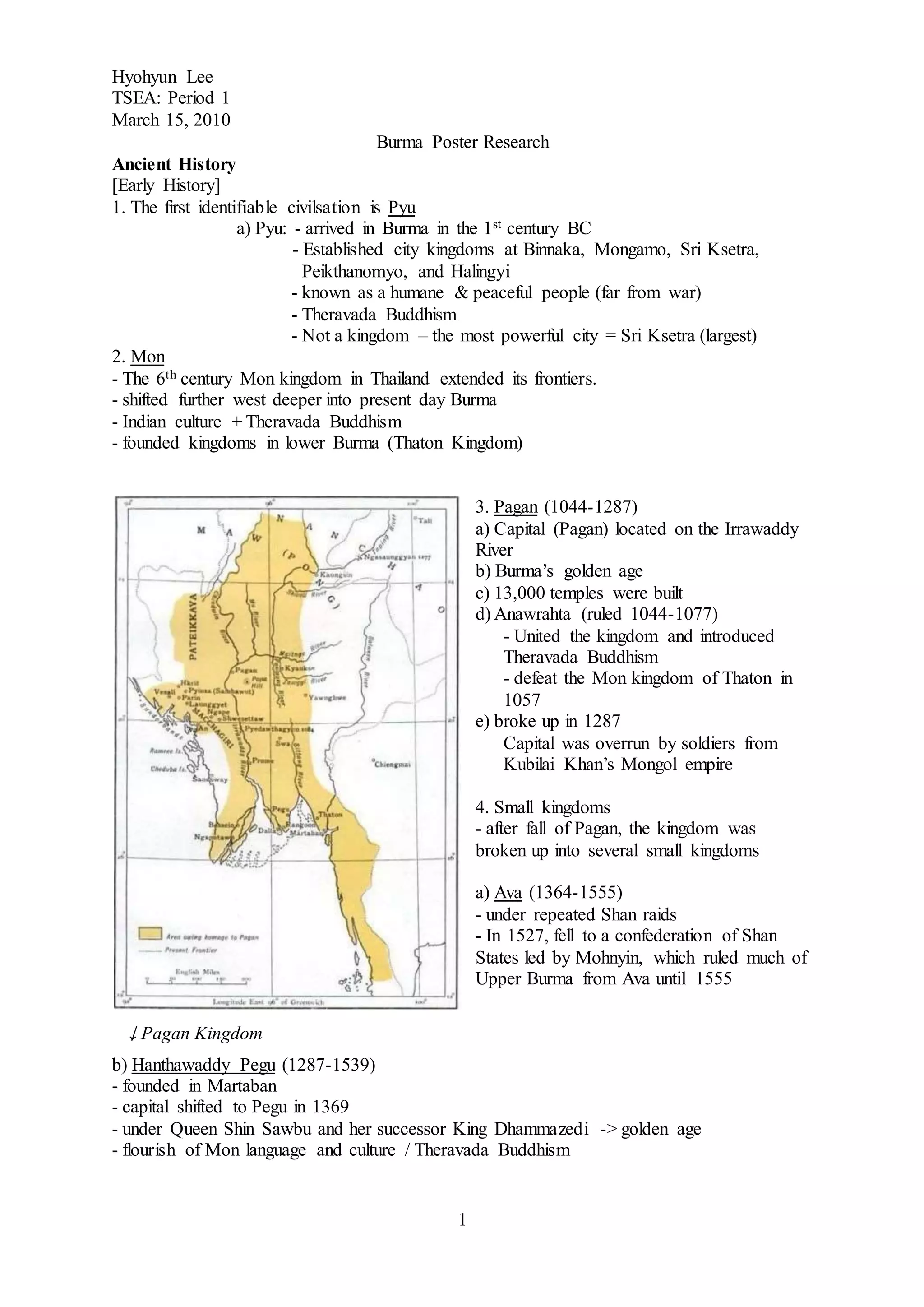 Burmese History | DOCX