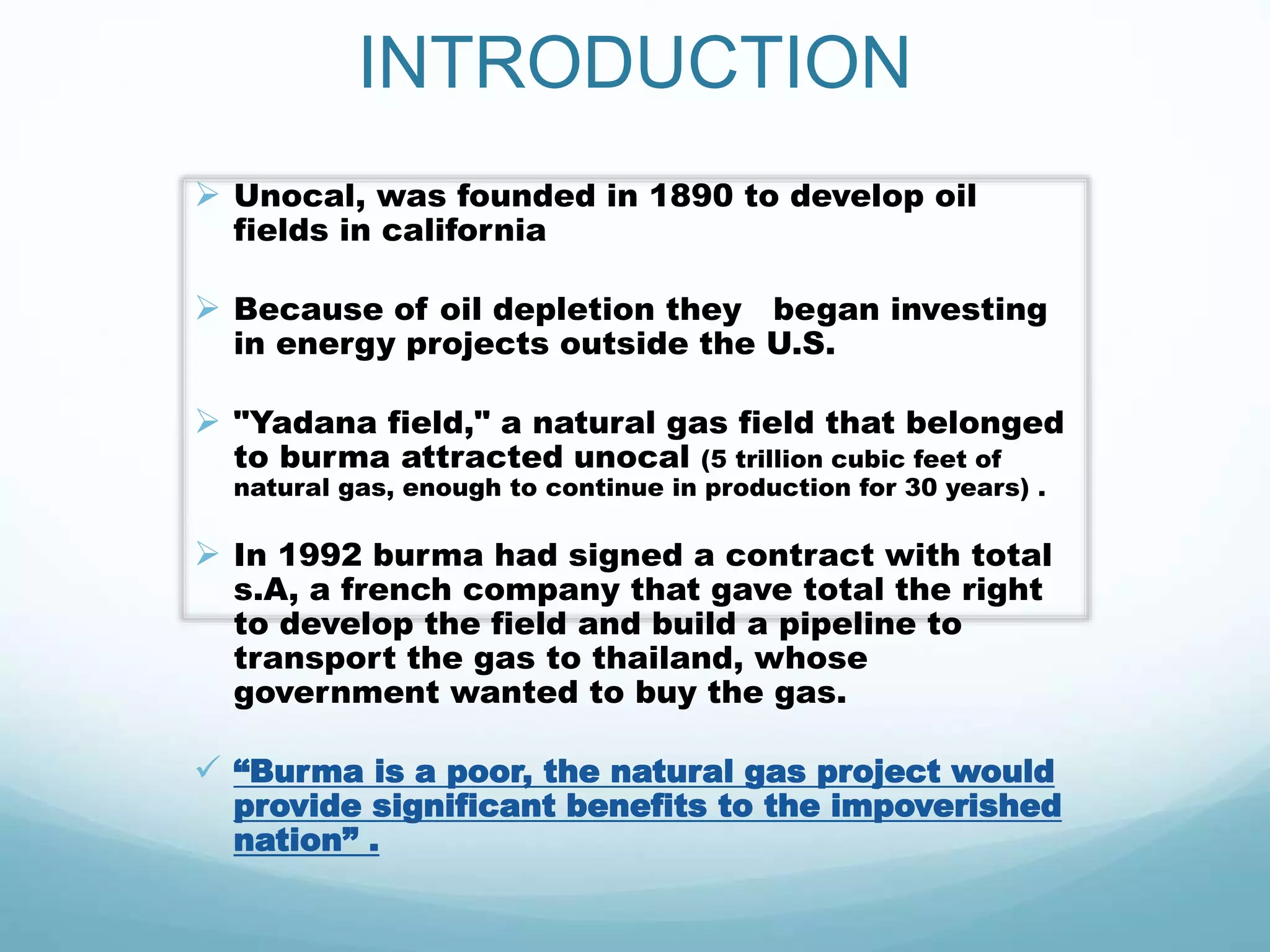 unocal in Burma ppt | PPTX